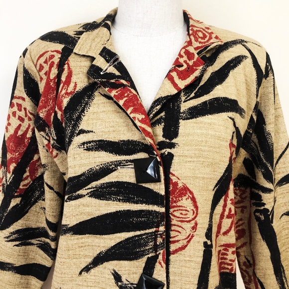 Vintage | Jackets & Coats | Vintage 8s Japanese Bamboo Tapestry Jacket ...